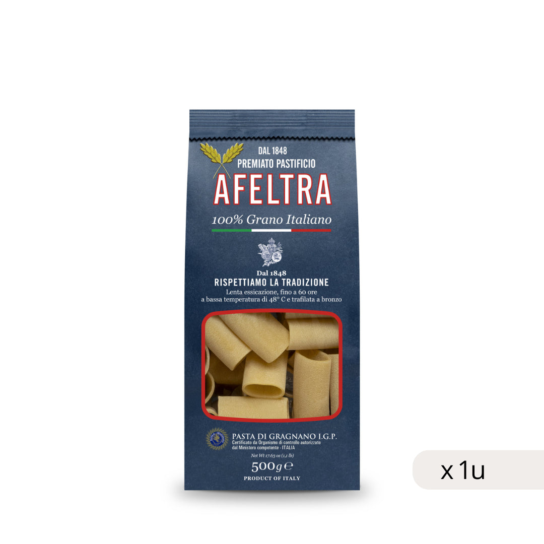 AFELTRA Pasta Pacchero, 500g x12 units – Biribox